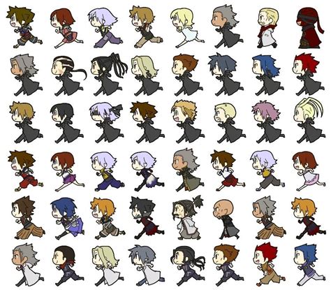 Kingdom Hearts Characters In Black And White