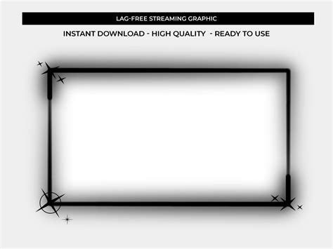 Black Animated Webcam Border Stream Overlay Twitch Youtube Facecam Border Streamer Graphics
