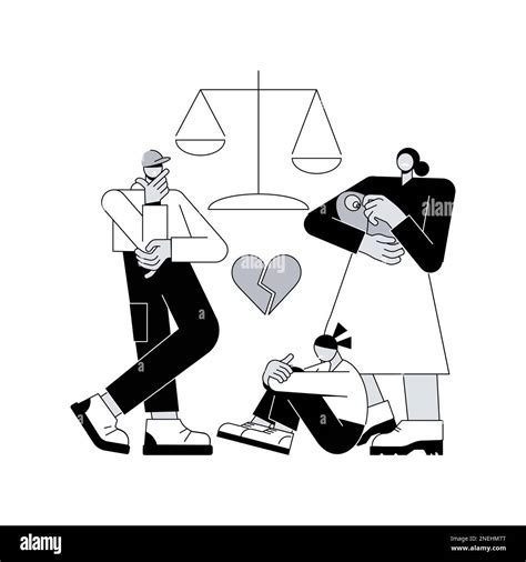 Divorce Abstract Concept Vector Illustration Marriage Dissolution Separation Through Divorce