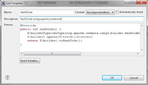 Thinking About It How To Generate Equals Hashcode Tostring And Compareto Using Apache