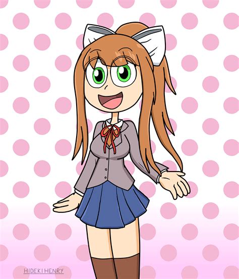 Monika By Hidekihenry On Newgrounds Monika By Hidekihenry On Newgrounds