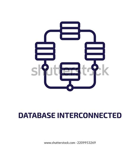 Database Interconnected Icon Business Analytics Collection Stock Vector Royalty Free