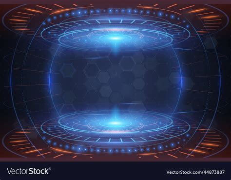 Abstract Futuristic Technology Interface Vector Image