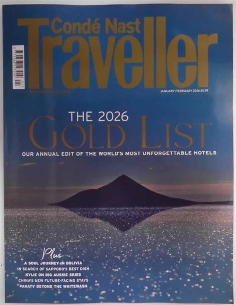 Conde Nast Traveller Rivista Genfeb 2026 Gold List 2026 Hotel