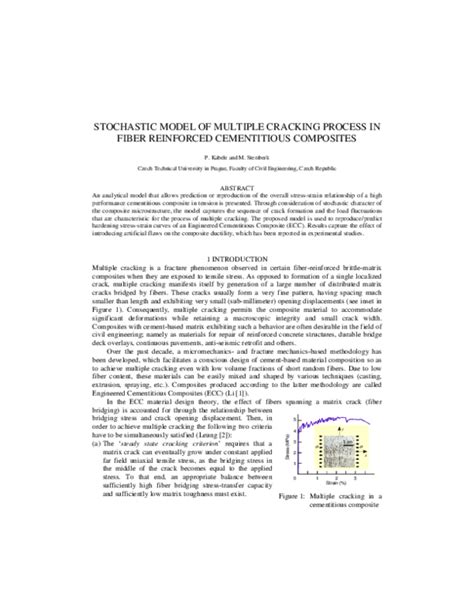 Pdf Stochastic Model Of Multiple Cracking Process In Fiber Reinforced Cementitious Composites