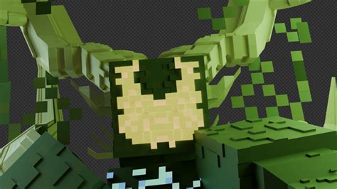 Minecraft Custom Boss Forest King Blender Rig