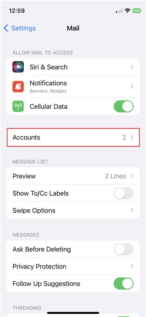 Information Technology Email Settings For Ios Devices Service Portal