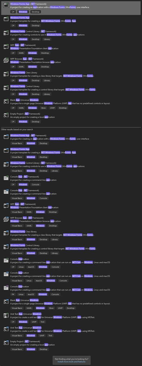 C Unable To Find Windows Forms App NET Core Template Where Is It Located Stack Overflow