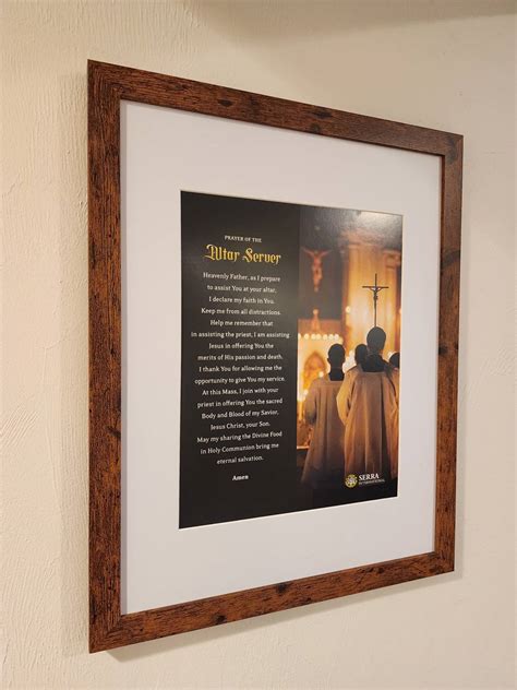Altar Server Prayer Before Mass Poster For Sacristy Vianney Vocations