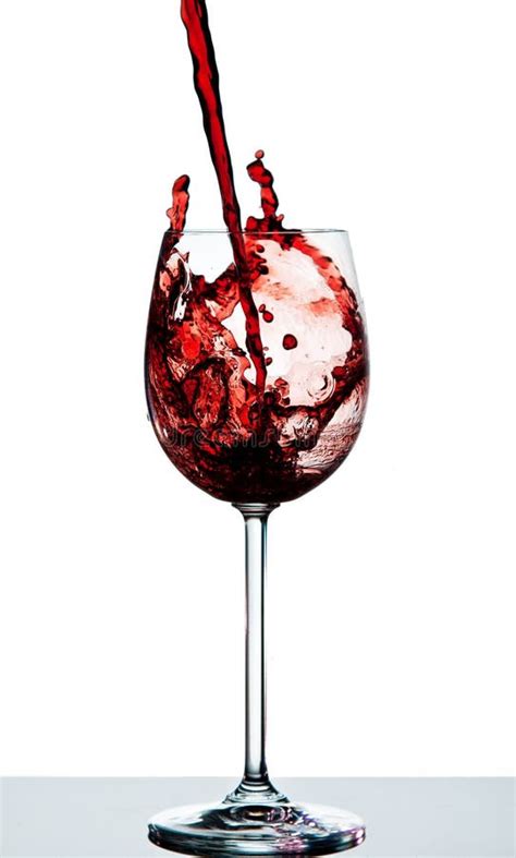 Red Wine Being Poured Into A Crystal Wine Glass Stock Image Image Of Spillage Alcohol 25084119