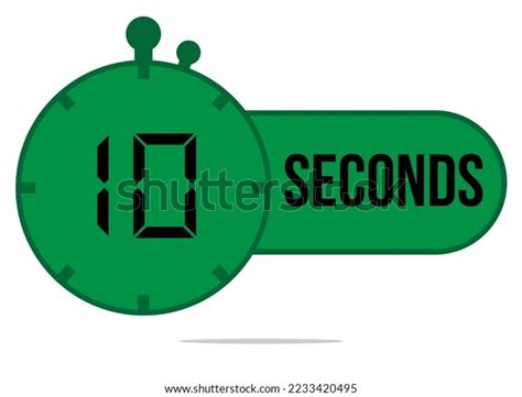 10 Seconds Timer Clock Digital Timer Stock Vector Royalty Free