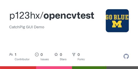 GitHub P123hx Opencvtest CatchPig GUI Demo