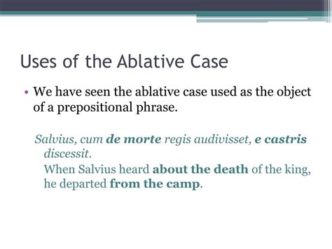 Ppt Uses Of The Accusative And The Ablative Cases Impersonal Verbs