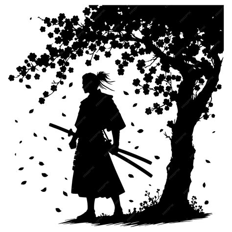 Premium Vector Samurai Silhouette Vector Illustration