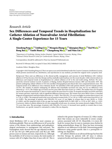 Pdf Sex Differences And Temporal Trends In Hospitalization For