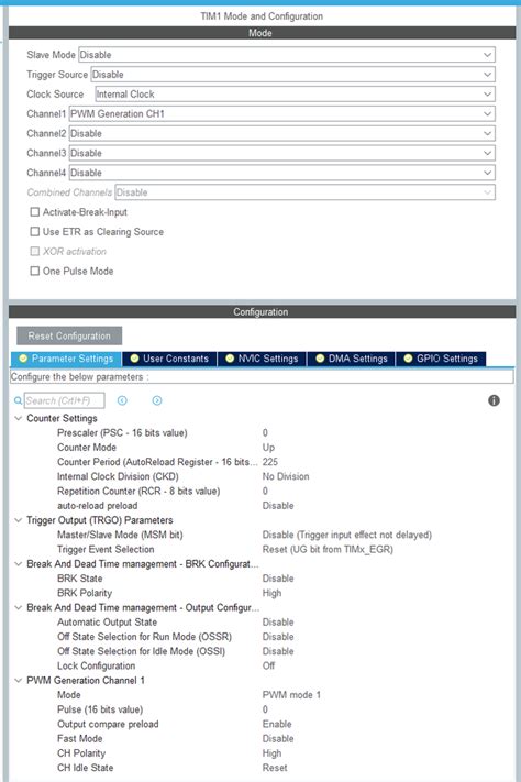 hal error calling hal tim pwm start dma to generat