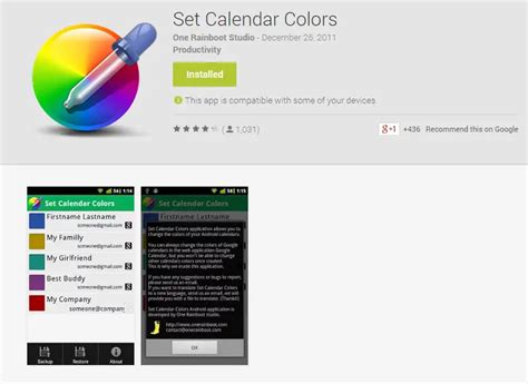 Change The Color Of Your Exchange Calendar On Android With Set Calendar Colors Pocketables