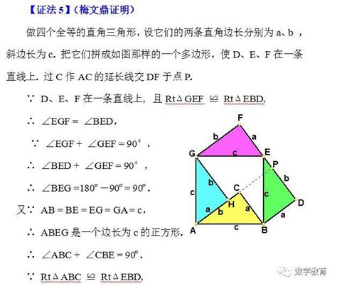 勾股定理16種典型證明方法之前八種 每日頭條