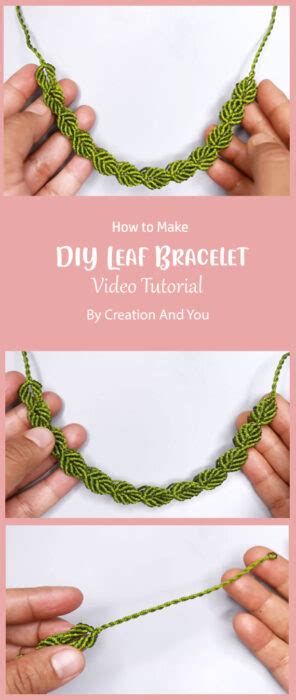 Get Trendy With DIY Macrame Leaf Bracelets Easy And Free Tutorials Carolinamontoni Com