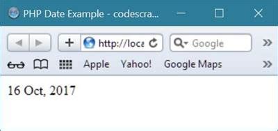 PHP Date And Time