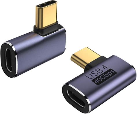 Jp Usb4 0 Usb C 変換アダプタ Type C 変換 アダプター タイプc L 変換 2個セット 40gbps高速転送 Pd100w 5a急速充電 8k