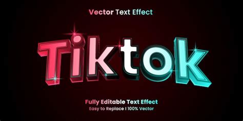 Premium Vector Vector Tiktok Glitch 3d Text Effect