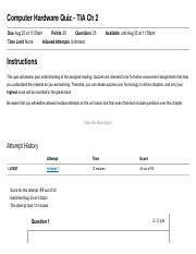 Computer Hardware Quiz Study Resource Course Hero