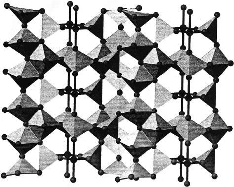 Polyhedral View Of A Layer In The Structure Of 1 Showing Bonding