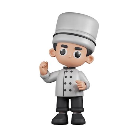 Premium Psd 3d Character Chef Congratulation Pose