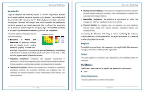 Cobit Enterprise Risk Policy Template Itsm Docs Itsm Documents