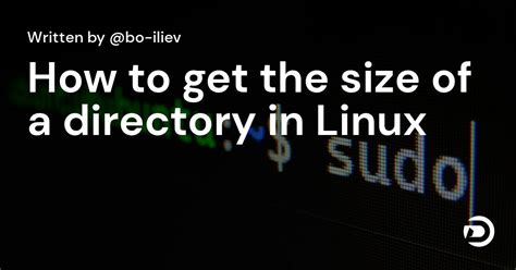 How To Get The Size Of A Directory In Linux Devdojo