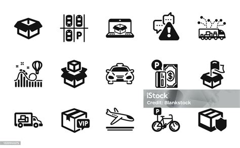 포장 상자 롤러 코스터 및 오픈 박스 아이콘의 벡터 세트는 간단한 세트입니다 벡터 고객에 대한 스톡 벡터 아트 및 기타 이미지 고객 두발자전거 라트비아 Istock