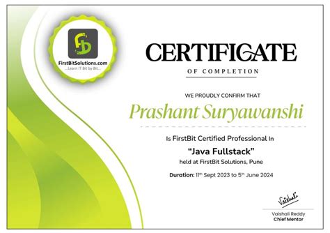 Prashant Suryawanshi On Linkedin Java Fullstackdevelopment Certification Careergrowth
