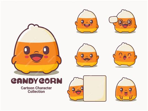 Premium Vector Candy Corn Cartoon Character Vector Illustration