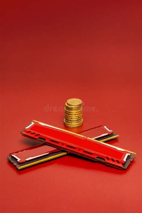 Some Crossed Ddr4 Ram Memory Modules Stock Image Image Of Close