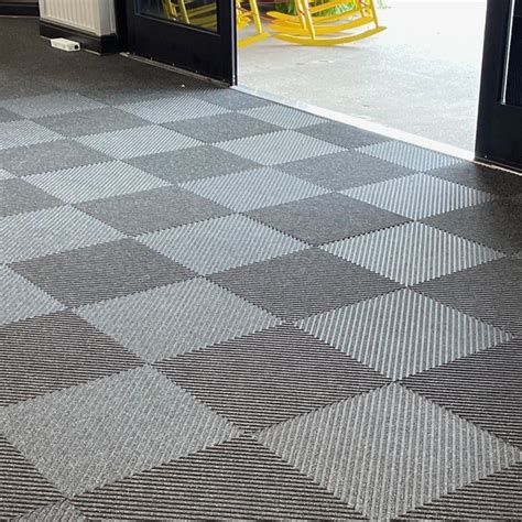 Ma Matting 16 Pack Repp Tile™ Carpet Tile Broken Diagonal Pattern