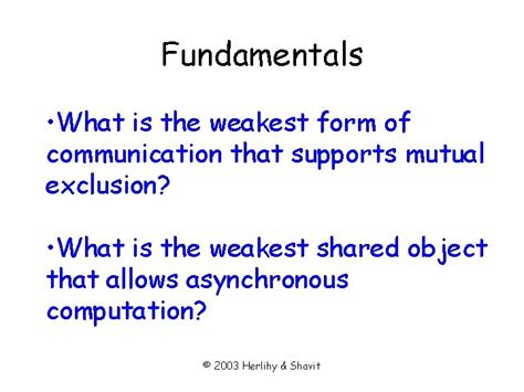 foundations of shared memory nir shavit multiprocessor synchronization