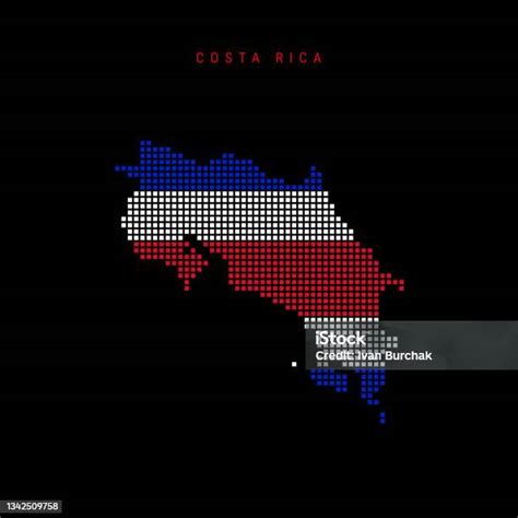 코스타리카의 광장 점 패턴지도 깃발 색이 있는 점선 픽셀 맵입니다 벡터 일러스트레이션 0명에 대한 스톡 벡터 아트 및 기타 이미지 0명 가벼운 검은색 Istock