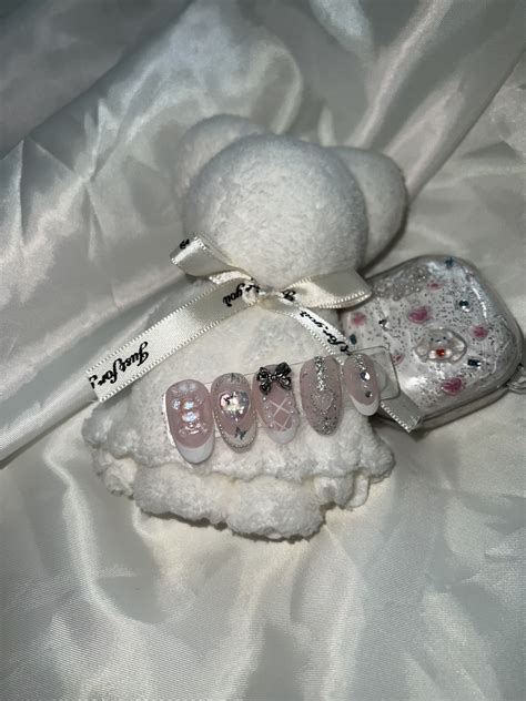 3월10일 재입고예정 양산형 지뢰계 멘헤라 수제네일팁 핸드메이드 화려한 키치네일 파츠네일 리본네일 발레코어네일 네일팁 행사중 에이블리