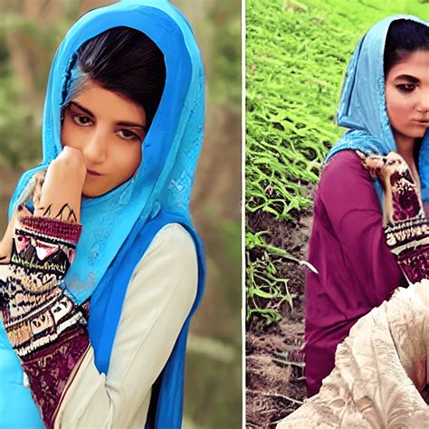 Beautiful Pakistani Girl In Village · Creative Fabrica