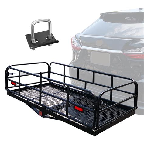 Mockins Tow Hitch Cargo Carrier 500 Lbs Capacity Hitch Carrier With 16