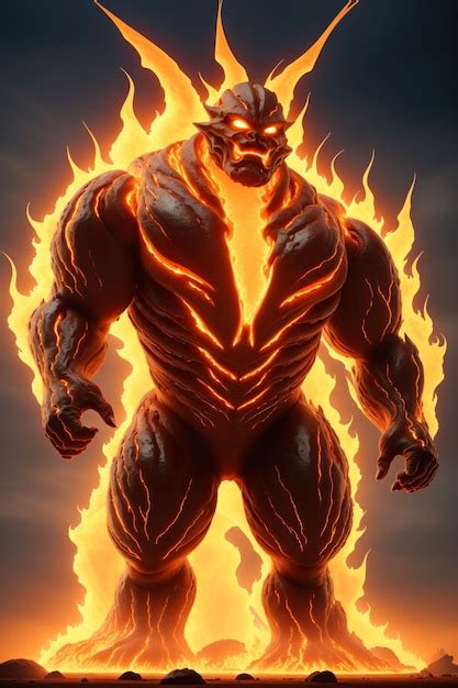 Premium Ai Image Fire Demon