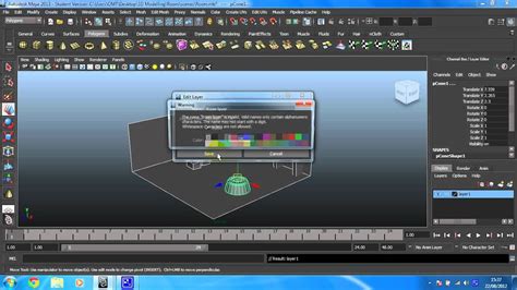 learn maya 2015 the basics 11 using and hiding layers youtube