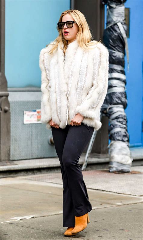Addison Rae In A White Fur Jacket Was Seen Out In New York 02132025 5