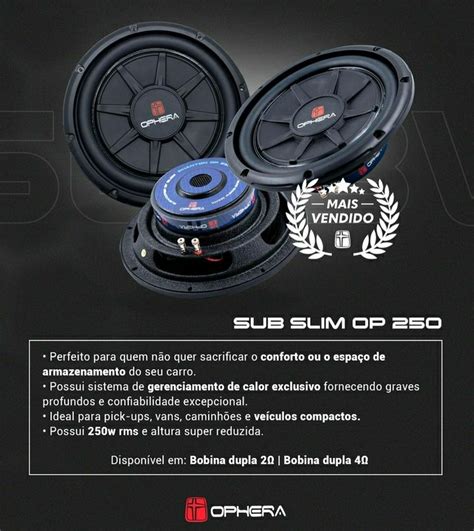 Ophera Destaca Linha De Subwoofers Portal Revista Automotivo