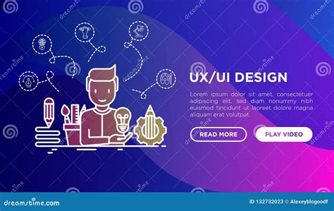 Ux Ui Design Concept Creator Generates Idea With Thin Line Icons