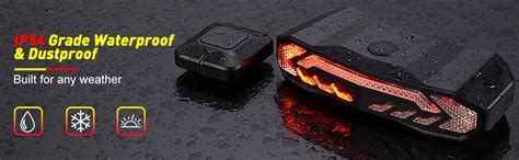 Onvian Smart Bike Tail Light With Turn Signals Bike Horn Bike Alarm With Remote Rechargeable