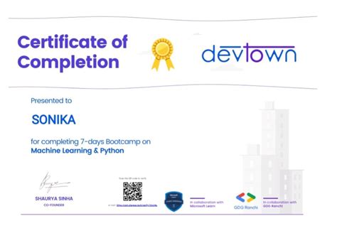 Bootcamp Devtown Machinelearning Python Sonika K M