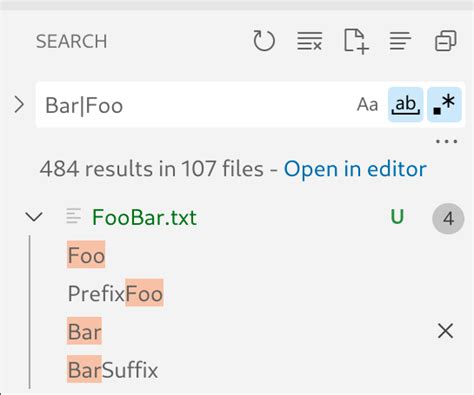 Find In Files Inconsistent Search Results When Using Regex And Whole Word Matching · Issue