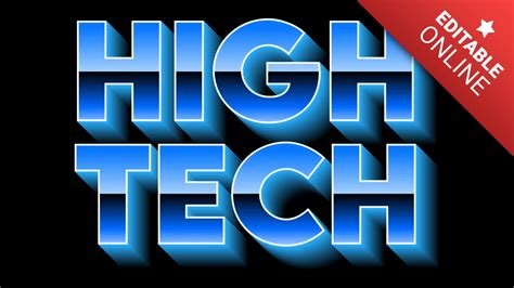 High Tech Text Effect Font Generator